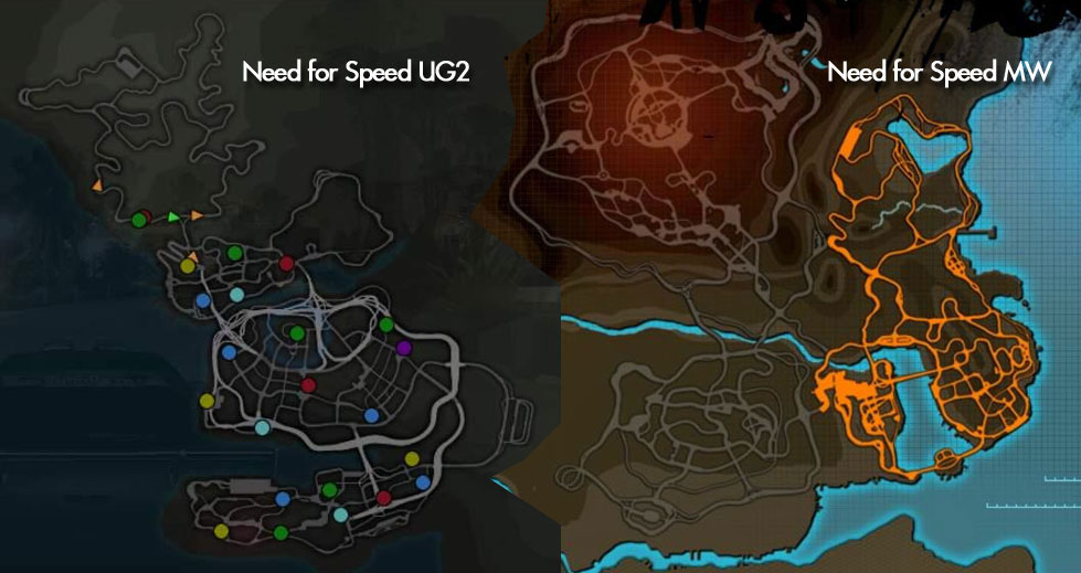 Screenshot: images/nfsmw/mapcompare.jpg